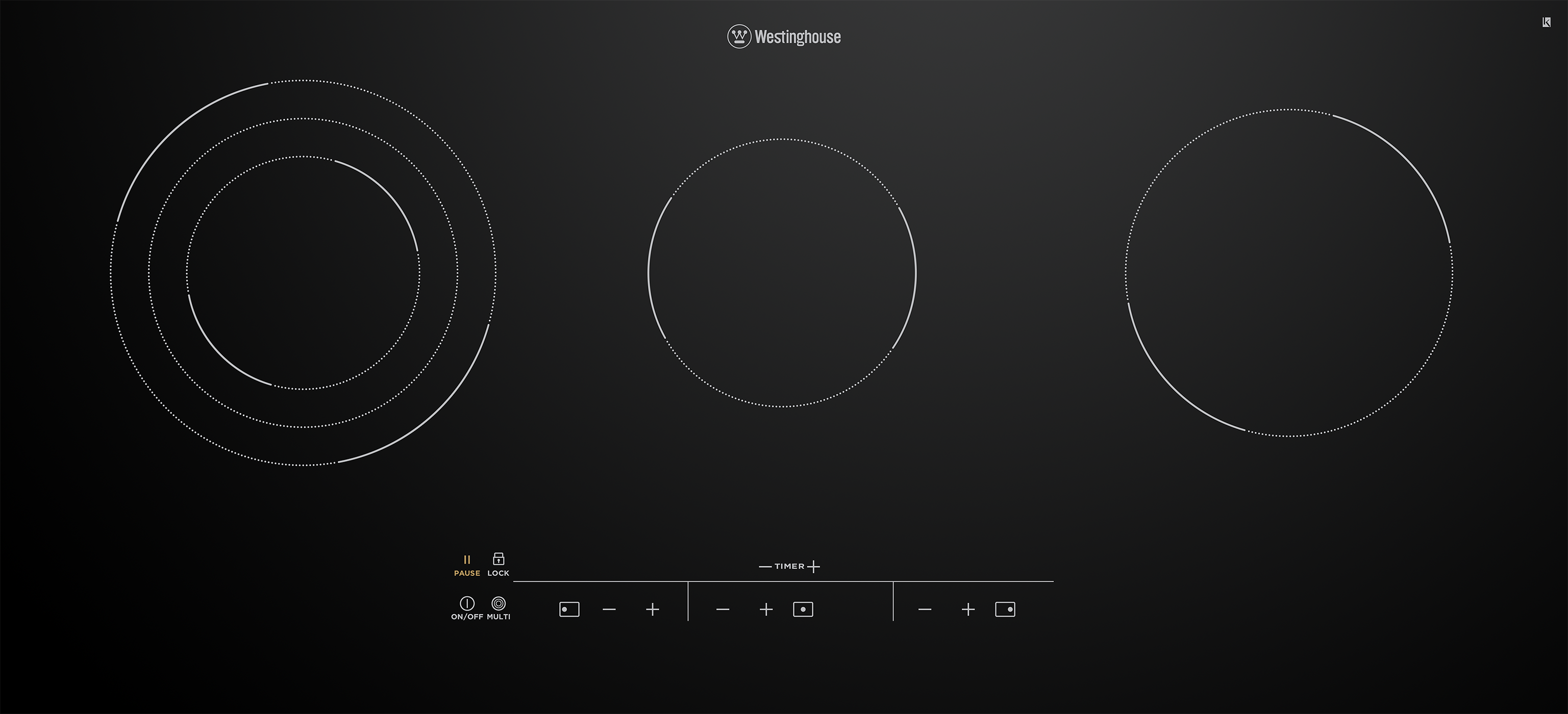 90cm 3 zone ceramic cooktop (WHC933BC) - Westinghouse Australia