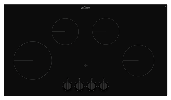 90cm 4 zone ceramic cooktop (CHC942BB) - Chef Australia