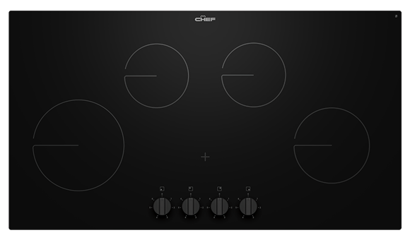 90cm 4 zone ceramic cooktop (CHC942BB) - Chef Australia