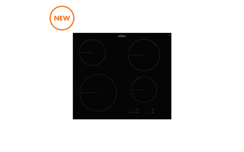 60cm 4 zone ceramic cooktop (CHC644BB) - Chef Australia