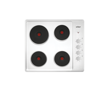 60cm 4 zone electric solid cooktop, white (CHS642WB) - Chef Australia